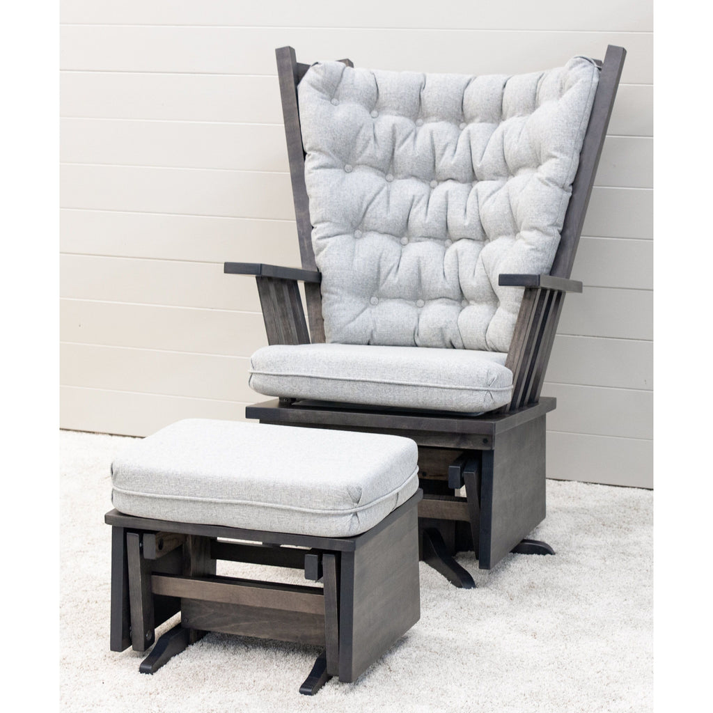 Amish Mission Maple Wood Swivel Glider Rocker & Ottoman | SB-4275-K ...