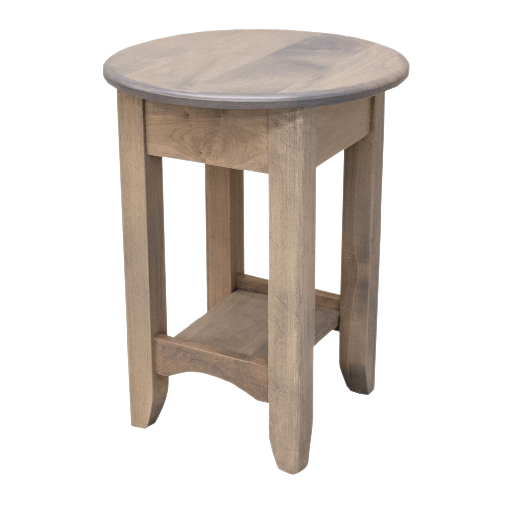 Augusta Maple Wood Round Open End Table | VD – Yoder Signature Furniture