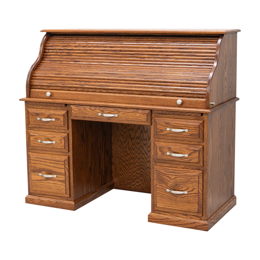 Consecutive Oak Wood Rolltop Desk | MC – Yoder Signature Furniture