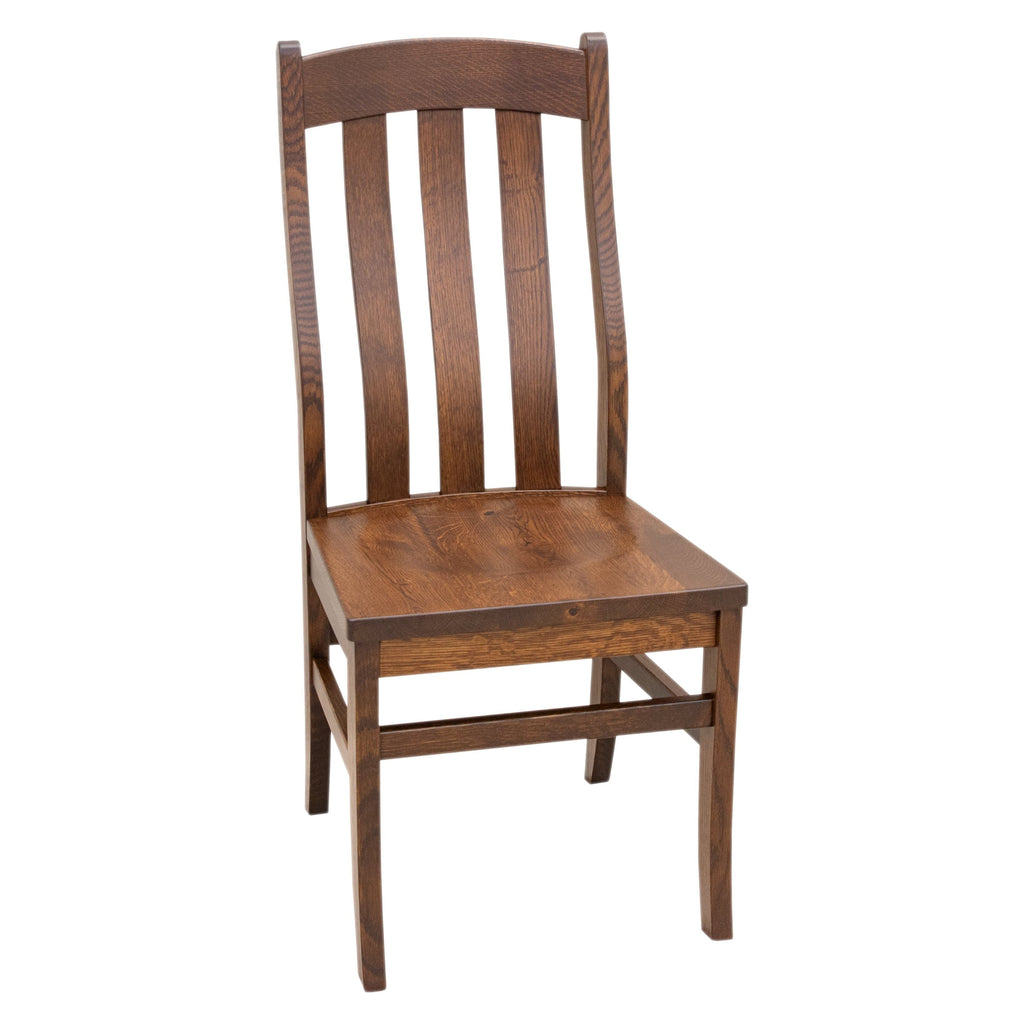 Florence Rustic Quarter Sawn White Oak Wood Side Dining Chair | GB ...