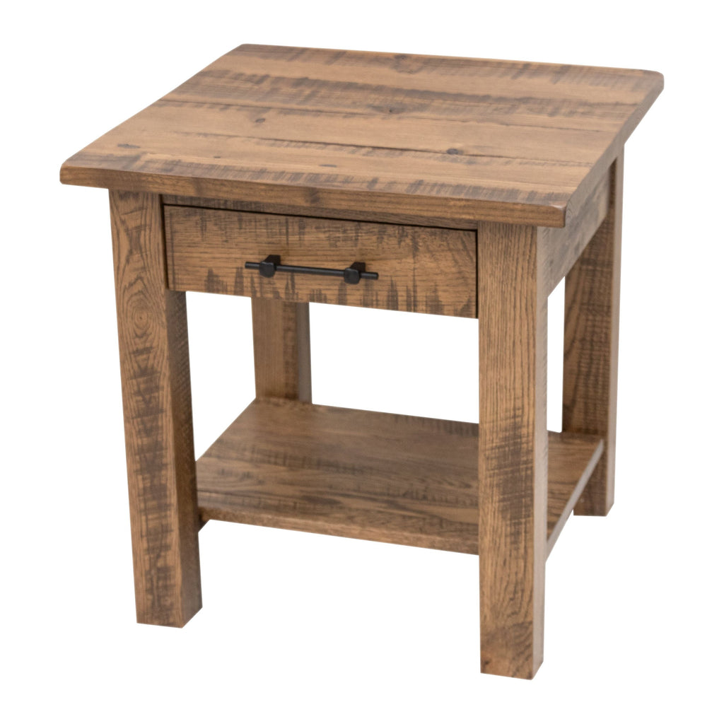 Salt Creek White Oak Wood Large Square Open End Table | CO – Yoder ...