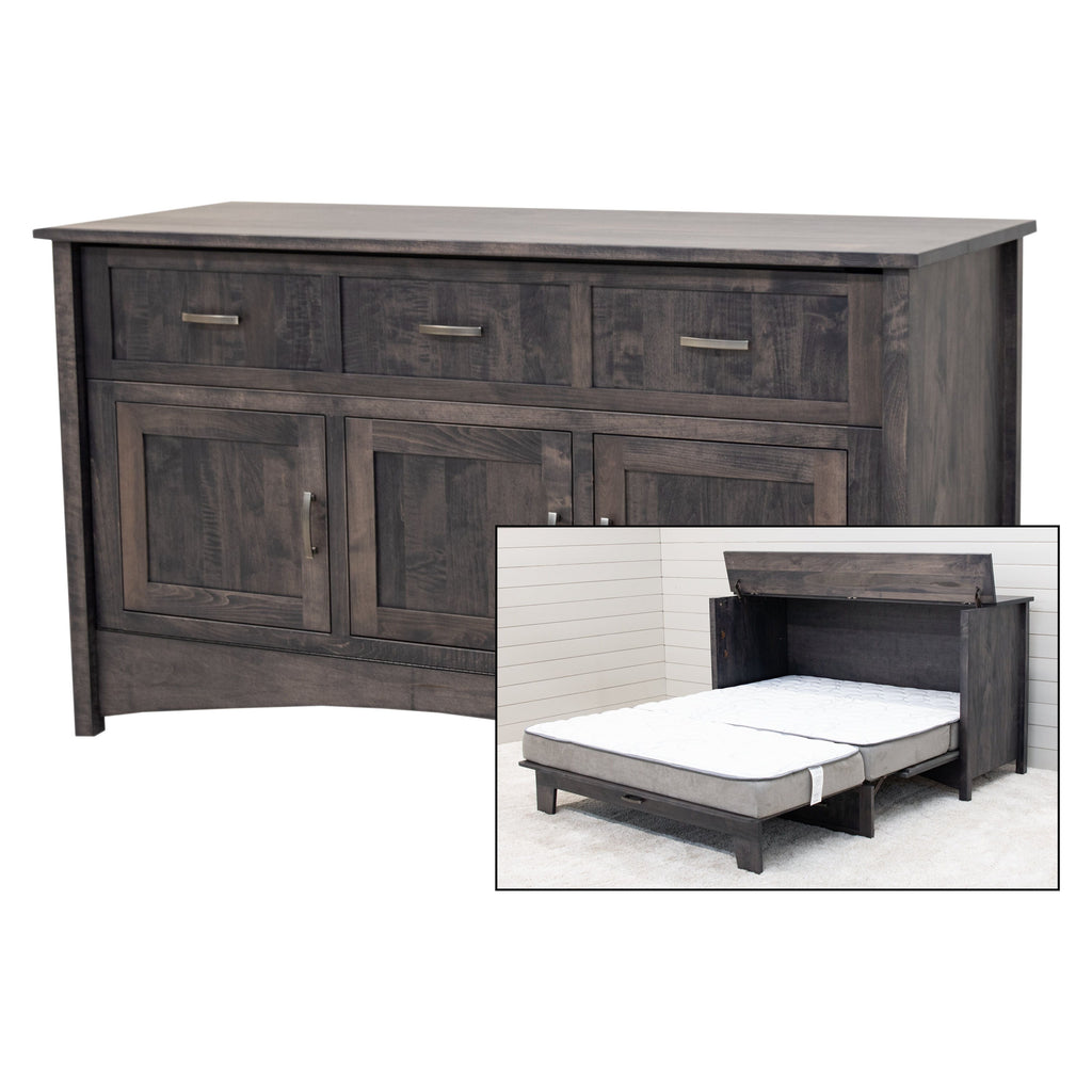 Amish Mission Maple Wood Murphy Bed Cabinet | GS – Yoder Signature ...