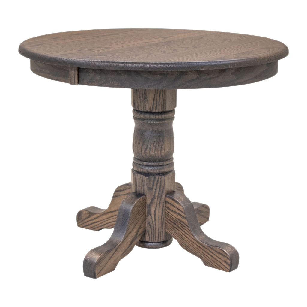 Amish Standard Round Oak Wood Dining Table | SB – Yoder Signature Furniture