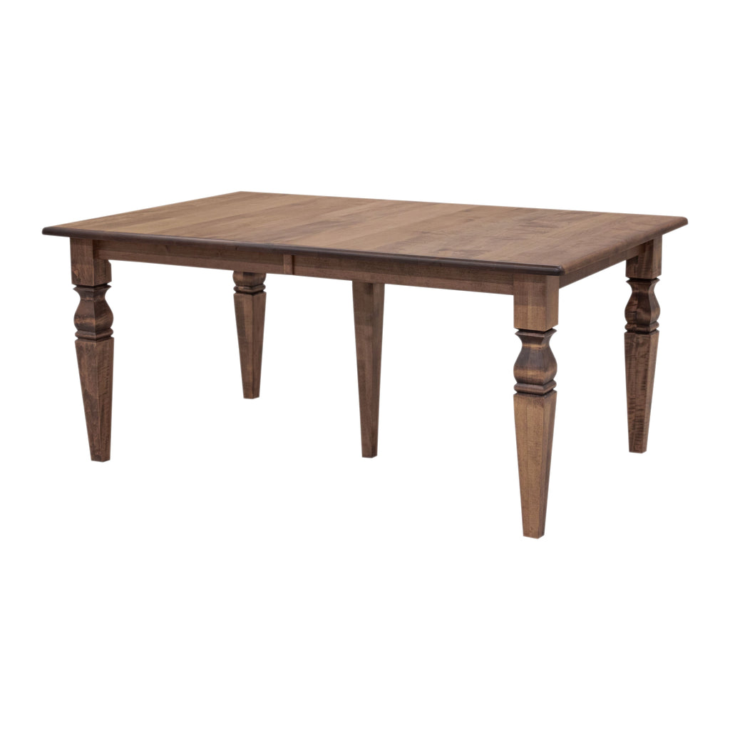 Classic Turned Leg Maple Wood Extending Dining Table | CO – Yoder ...